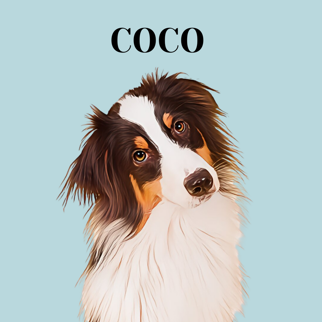 Pet Portrait, Personalised Dog Art, Premium Poster or Digital Download