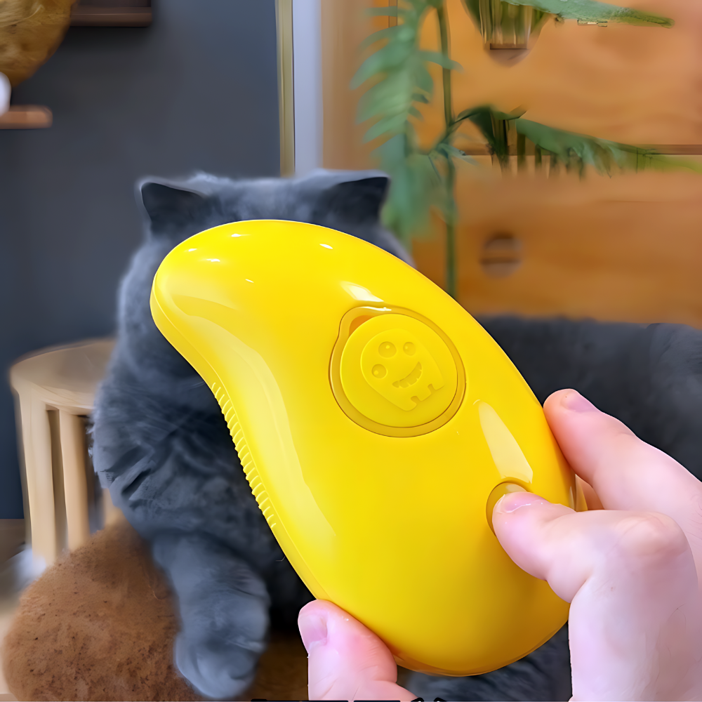 Steamy Cat Dog Brush, 3 In 1 Pet Steam Brush, Dog and Cat Hair Cleaner