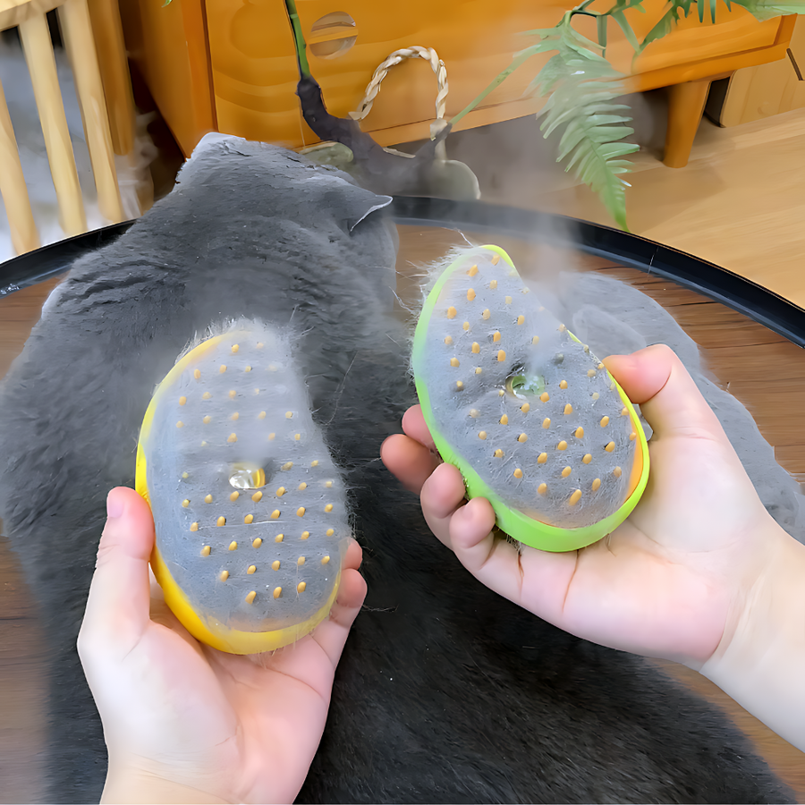 Steamy Cat Dog Brush, 3 In 1 Pet Steam Brush, Dog and Cat Hair Cleaner